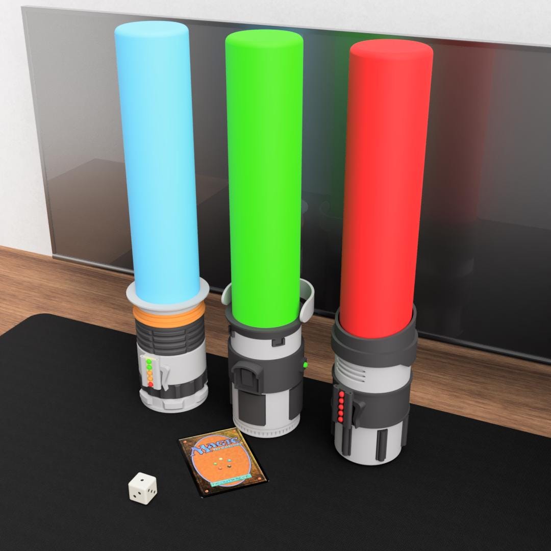 Lightsaber-inspired Playmat Storage Tubes | Star Wars Themed TCG ...