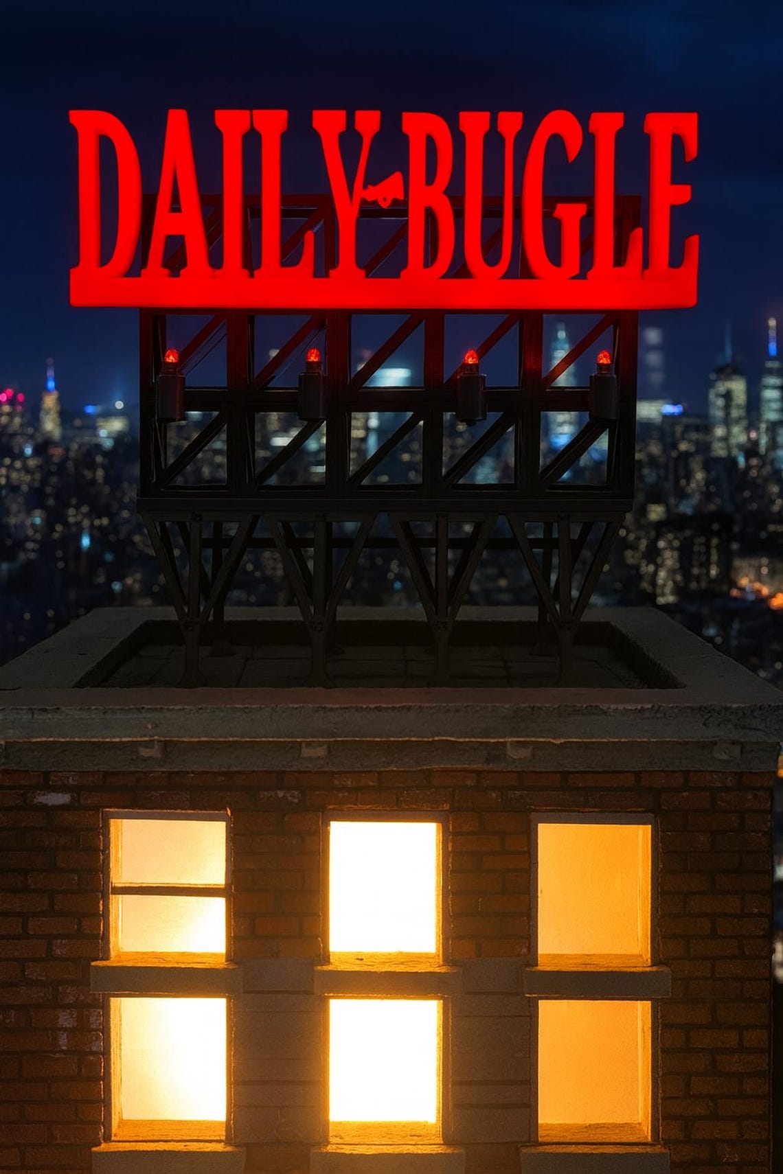 1:12 Scale Daily Bugle Diorama Light up for Rooftop Display - Etsy