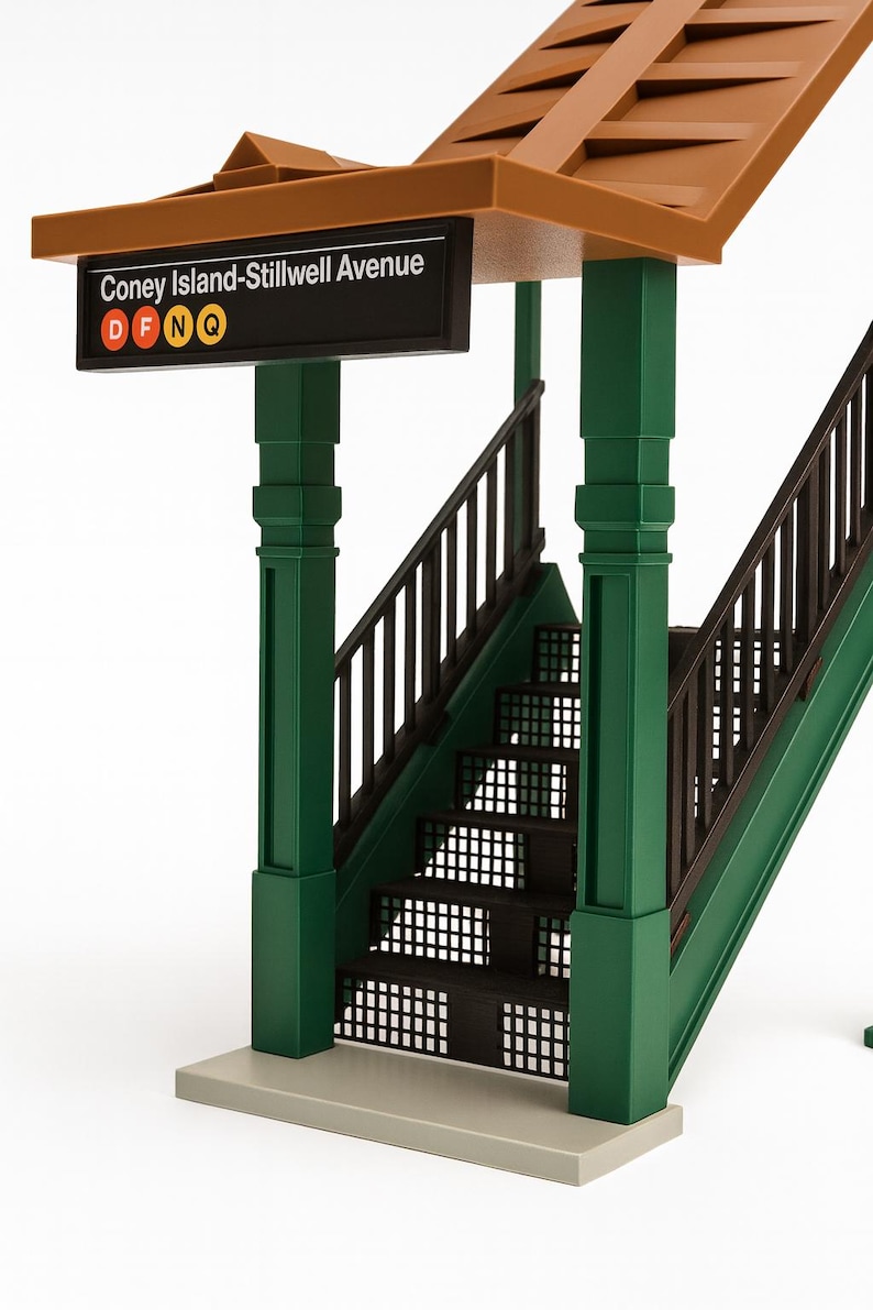 NYC Elevated Platform and Station Entrance Diorama Set (collapsible) - Etsy