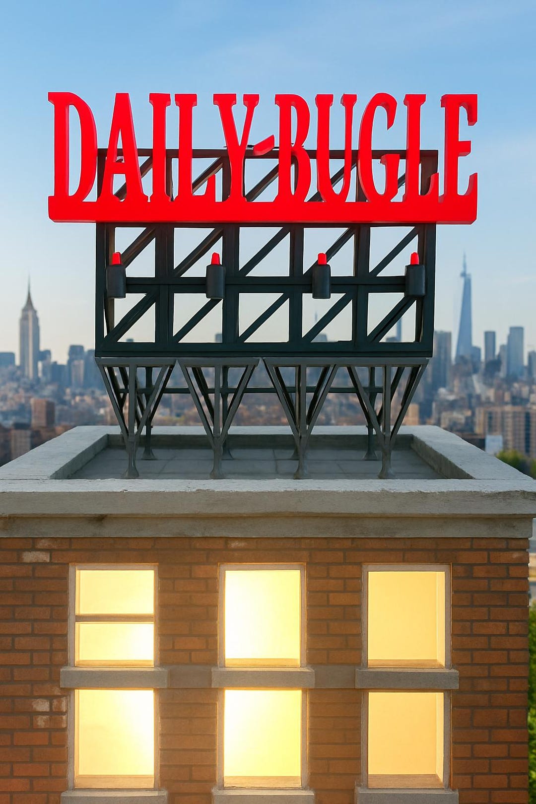1:12 Scale Daily Bugle Diorama Light up for Rooftop Display - Etsy