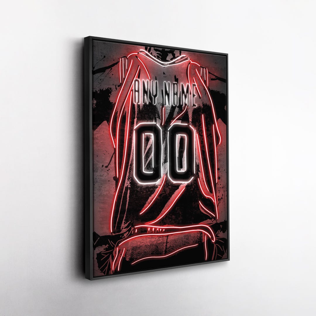 Houston Rockets NBA Custom Jersey Wall Art – Personalized Name & Number ...