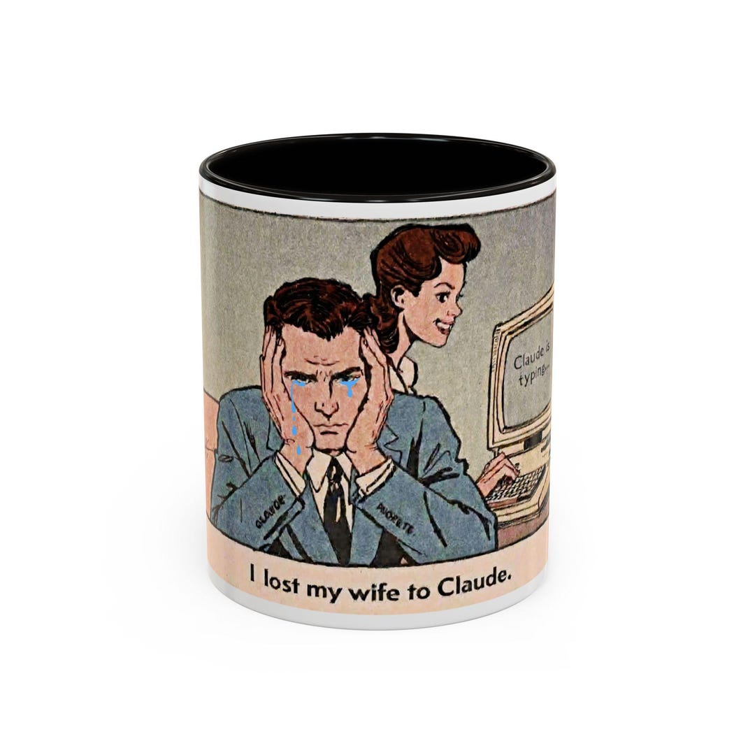 Funny AI Mug | Retro Comic Design, Tech Humor Gift - Etsy