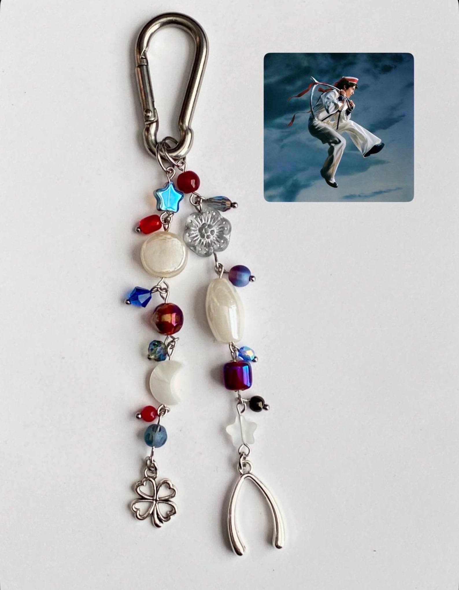 Wishbone Conan Gray Album Inspired Beaded Carabiner Keychain - Etsy