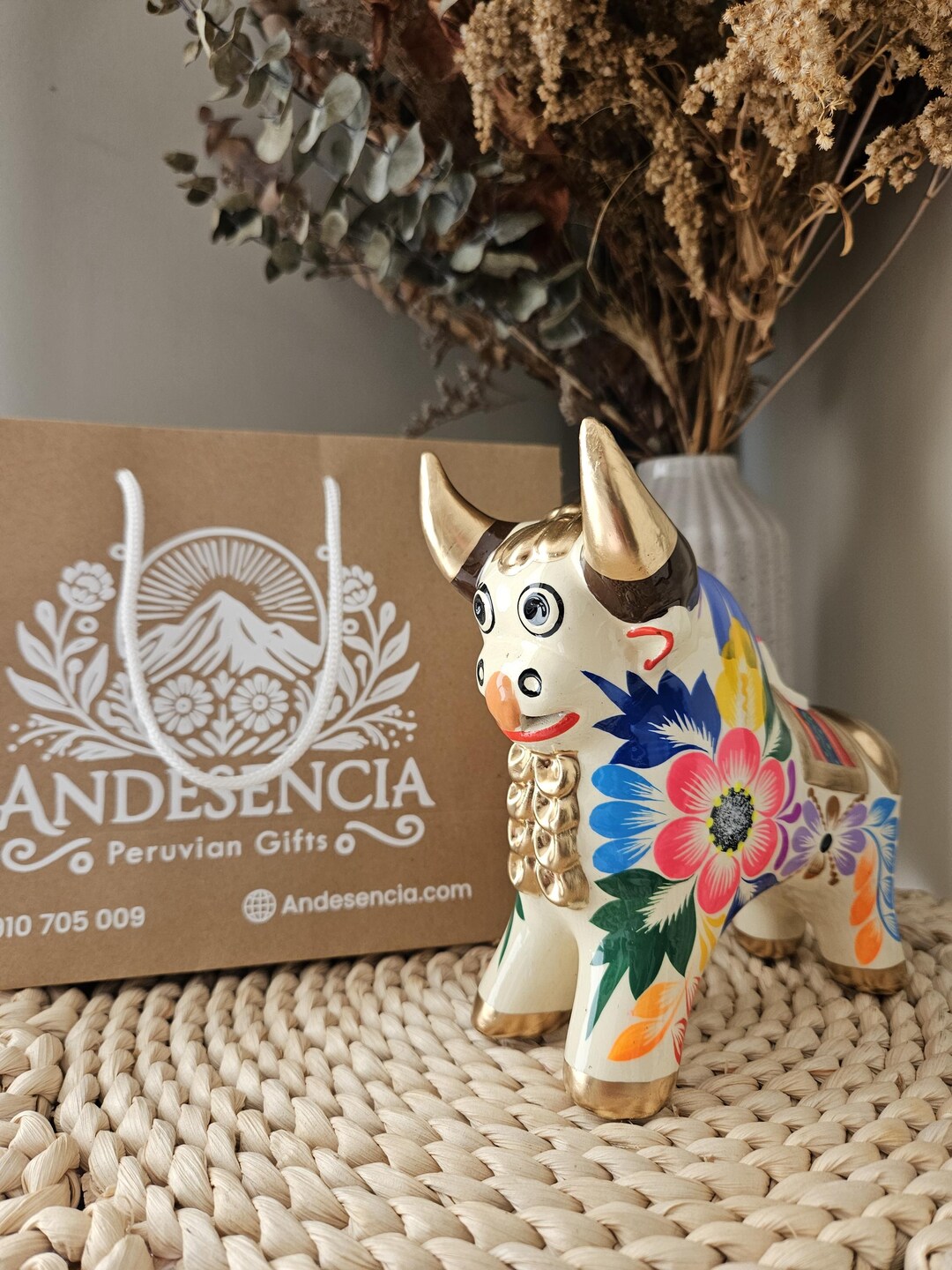 Set of 3 Handcrafted Pucará Bull – Peruvian Ceramic Folk Art With ...
