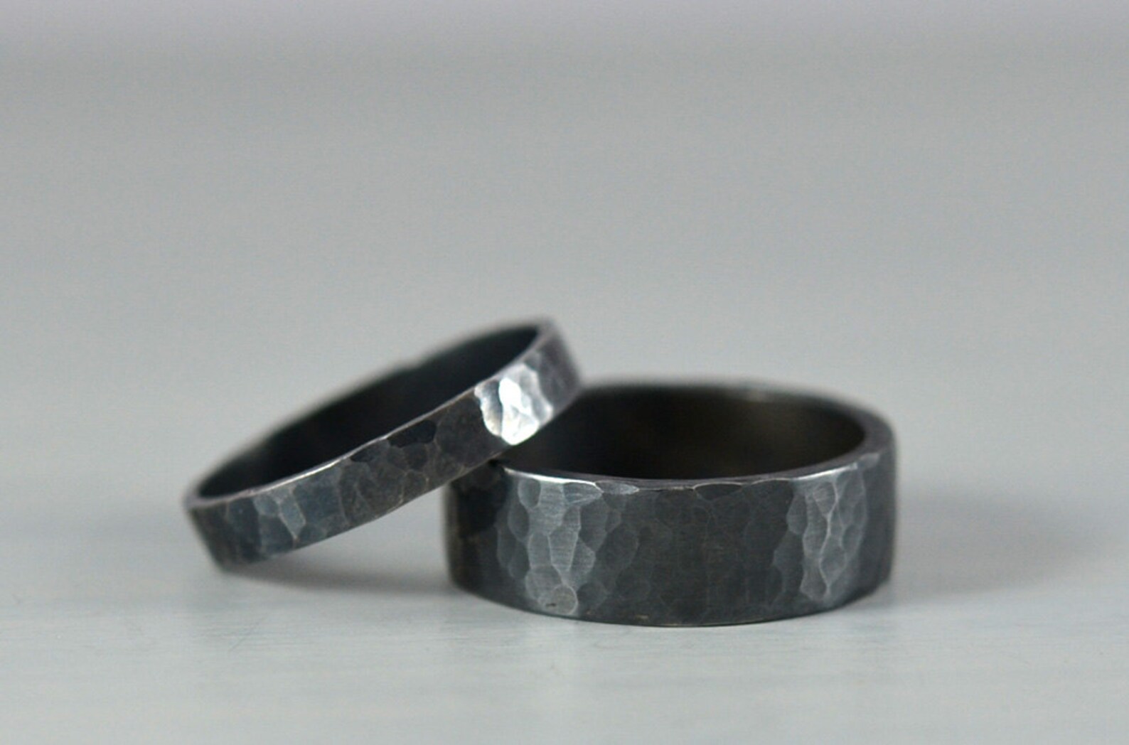 His and Hers Wedding Rings Couples Wedding Bands Black - Etsy