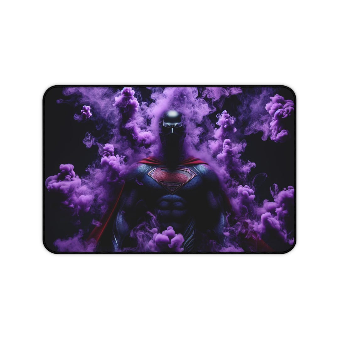 Superhero Desk Mat, Gaming Desk Accessories, Office Decor, Gift for ...