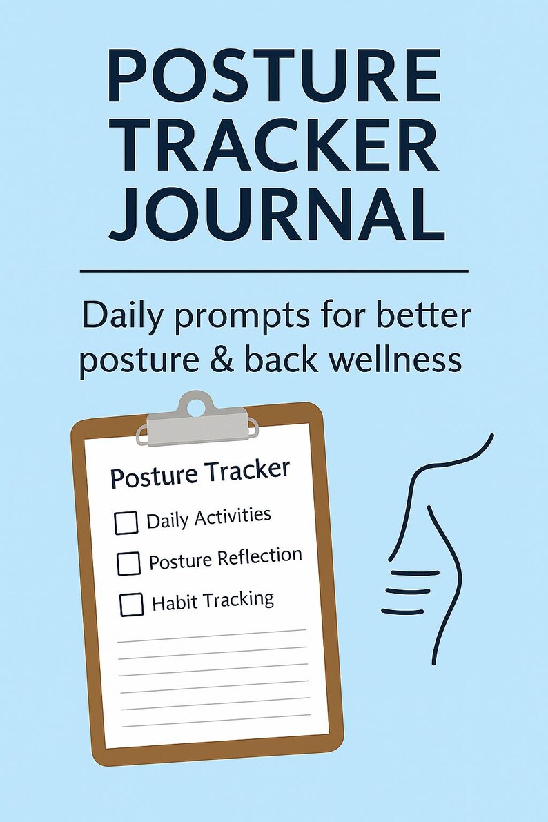 Posture Tracker Journal | Printable Spine Wellness Log | Daily Habit ...