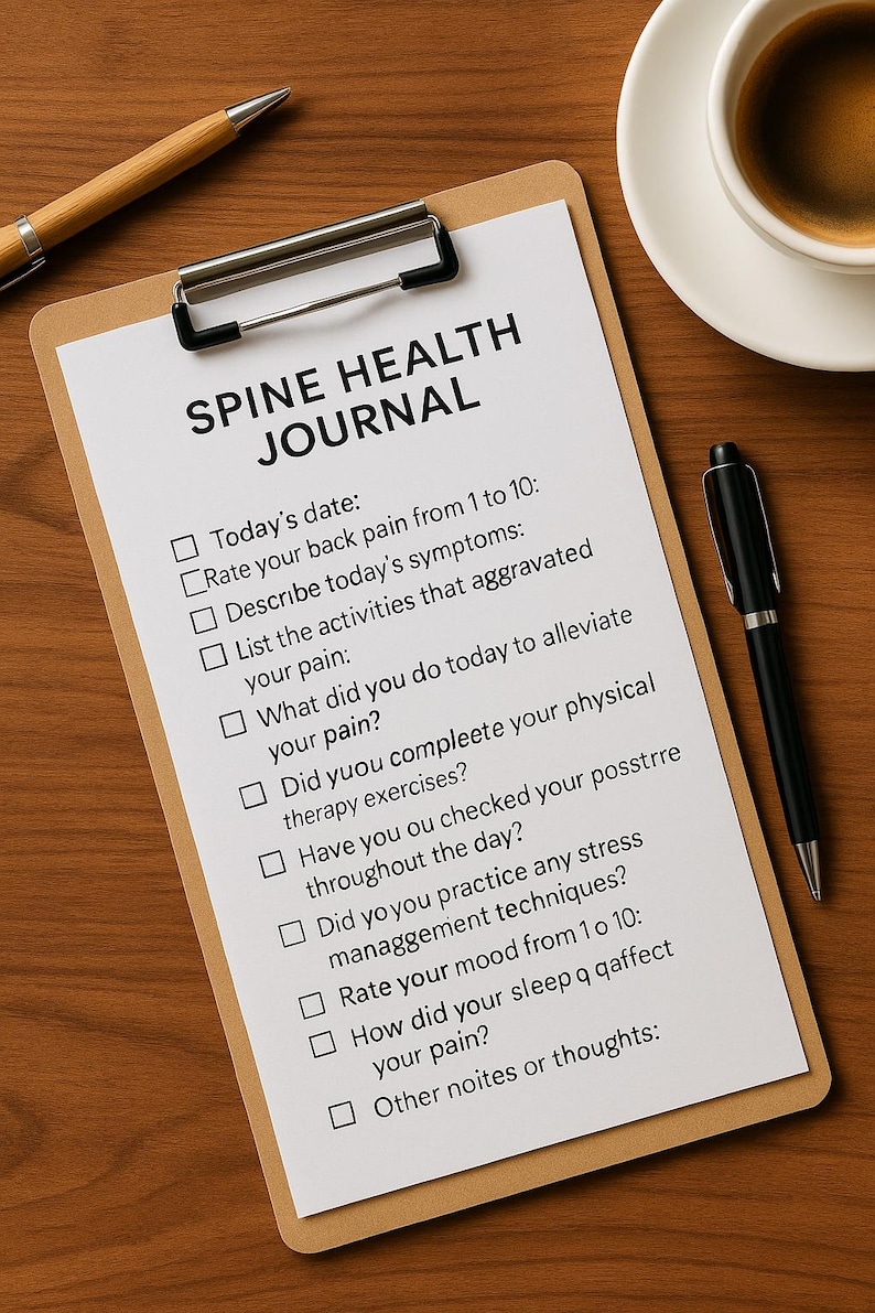 Back Pain Tracker Printable PDF – Daily Symptom Log, Spine Health ...