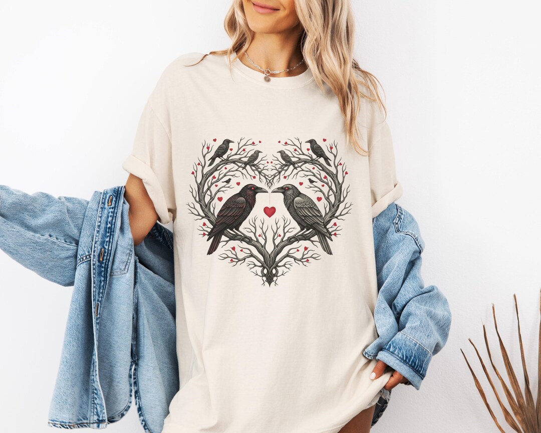 Gothic Valentines PNG, Dark Raven Couple Valentine Design, Emo Love ...