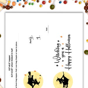 Witchy Halloween Treat Bag Toppers: Printable Party Favors (digital ...