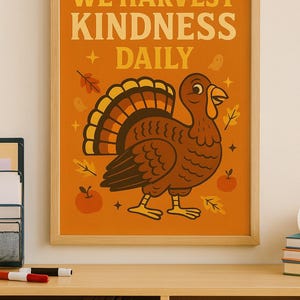 Vintage We Harvest Kindness Daily Poster for Classroom Decor ...