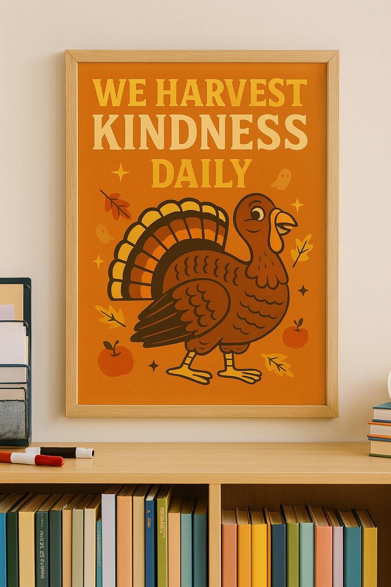 Vintage We Harvest Kindness Daily Poster for Classroom Decor ...