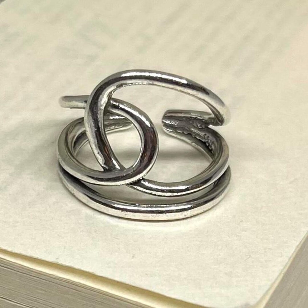 Silver Adjustable Asymmetrical Irregular Ring, Tarnish Free Silver Ring ...