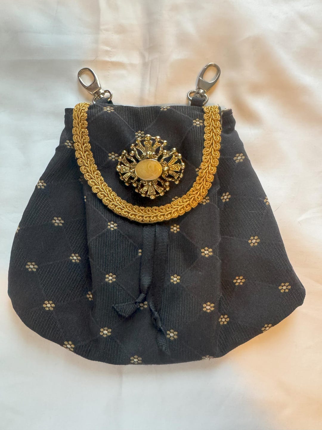 Medium Size Drawstring Pouch With Embellishments - Etsy