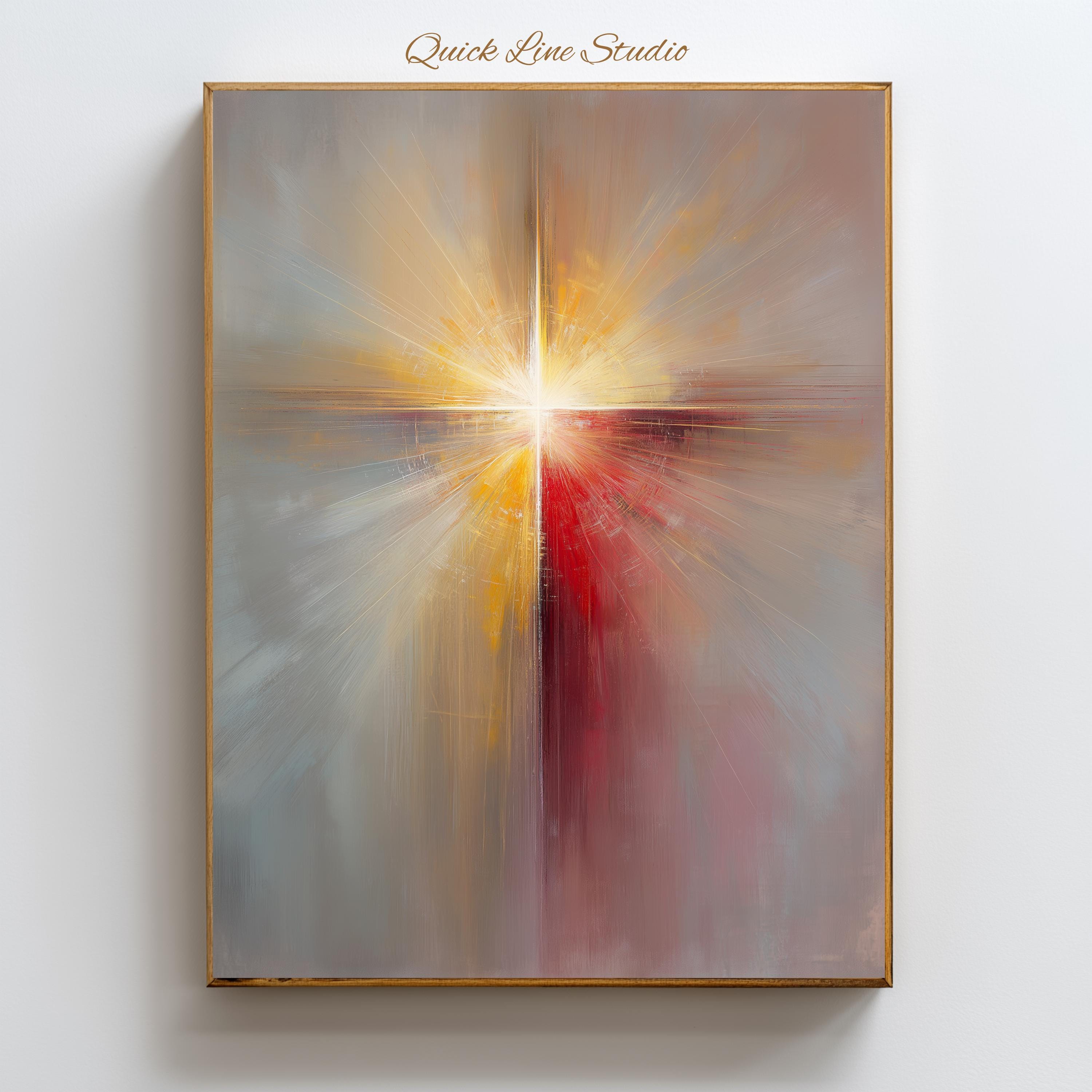 Divine Light Abstract Art | Divine Mercy Rays | Modern Christian Wall ...
