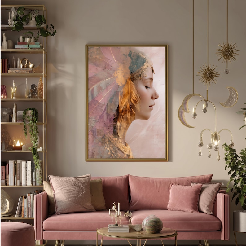 Divine Feminine Goddess Wall Art | Ethereal Boho Wall Art | Mystical ...