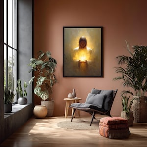 Jesus Holding the Light | Spiritual Christian Wall Art | Let Your Light ...