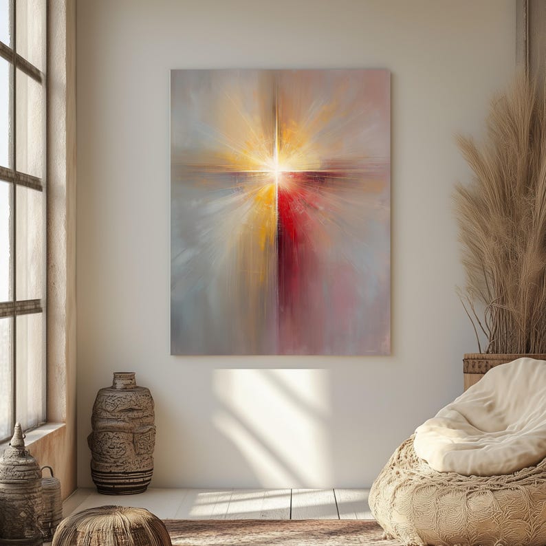 Divine Light Abstract Art | Divine Mercy Rays | Modern Christian Wall ...