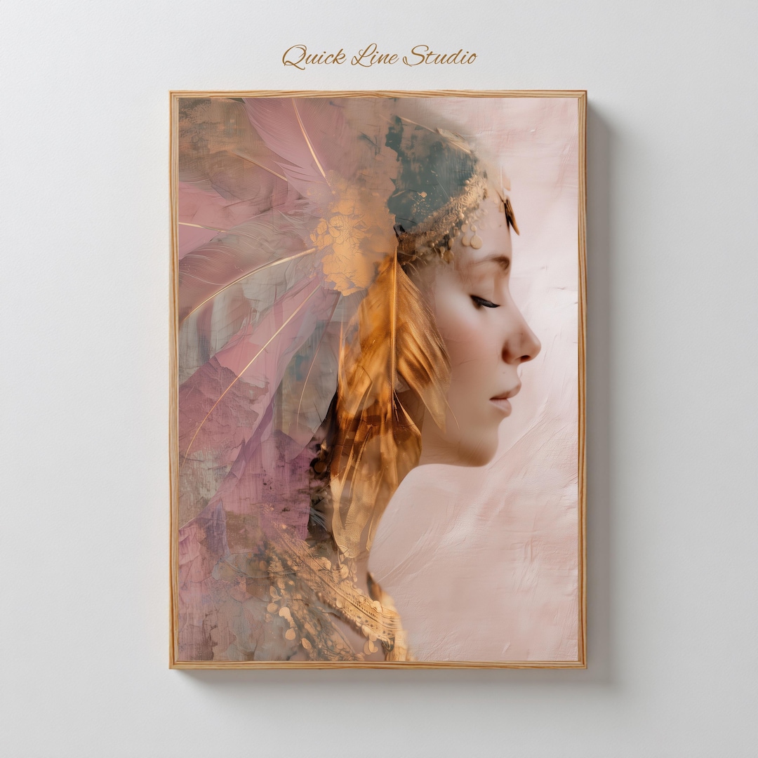 Divine Feminine Goddess Wall Art | Ethereal Boho Wall Art | Mystical ...