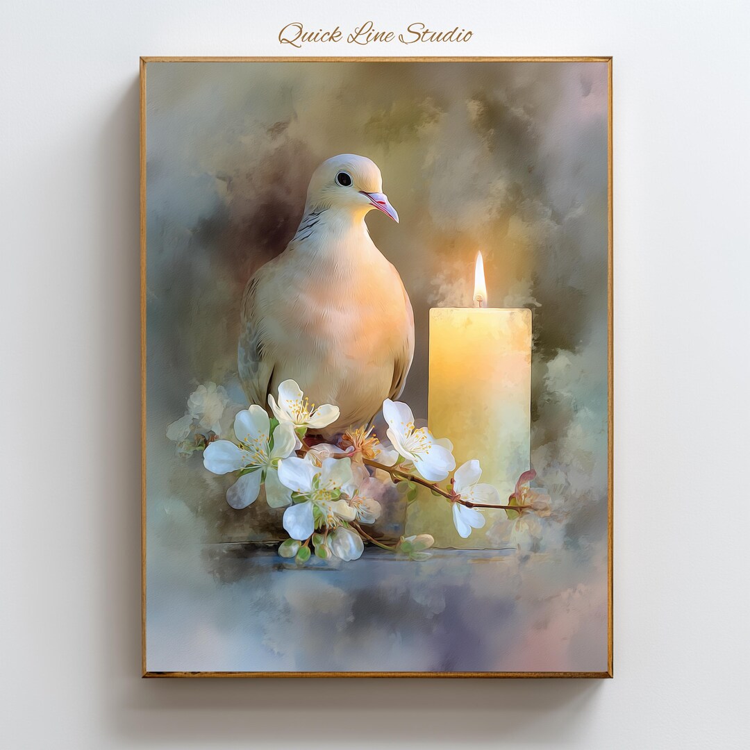 Mourning Dove Wall Art, Remembrance Print, Lonesome Dove Painting, in ...