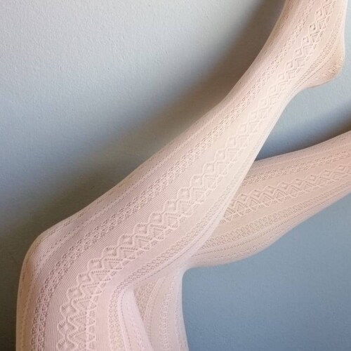 Pink Tights Stockings Lace Pantyhose Suededead - Etsy