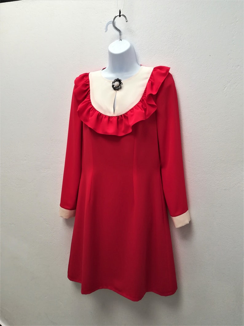 Red Mod Dress Sabrina Dress 1960s Shift Dress 60s Mini - Etsy UK