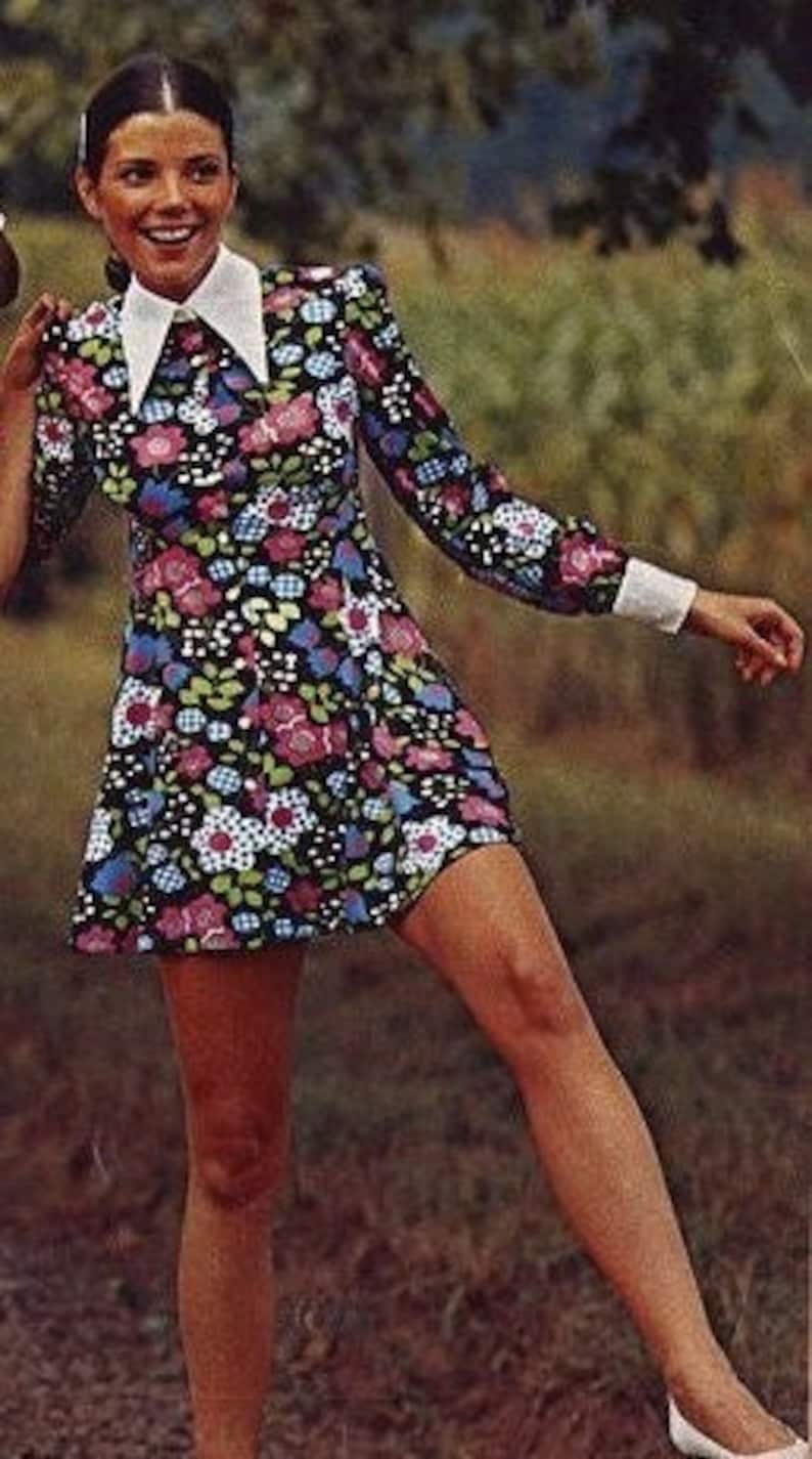 Groovy 60s Inspired Dress 60s Mini Dress A Line Dress 1960s - Etsy