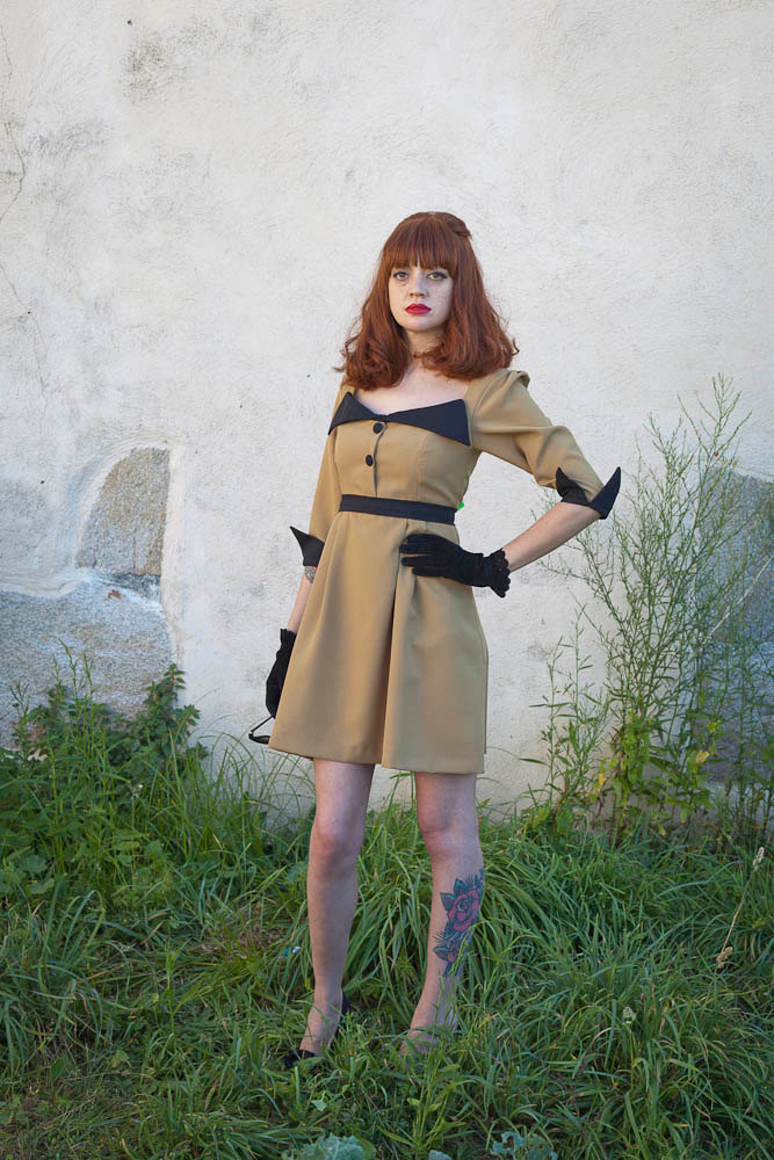 Retro Secretary Dress Vintage Inspired Women 50s Pin up - Etsy