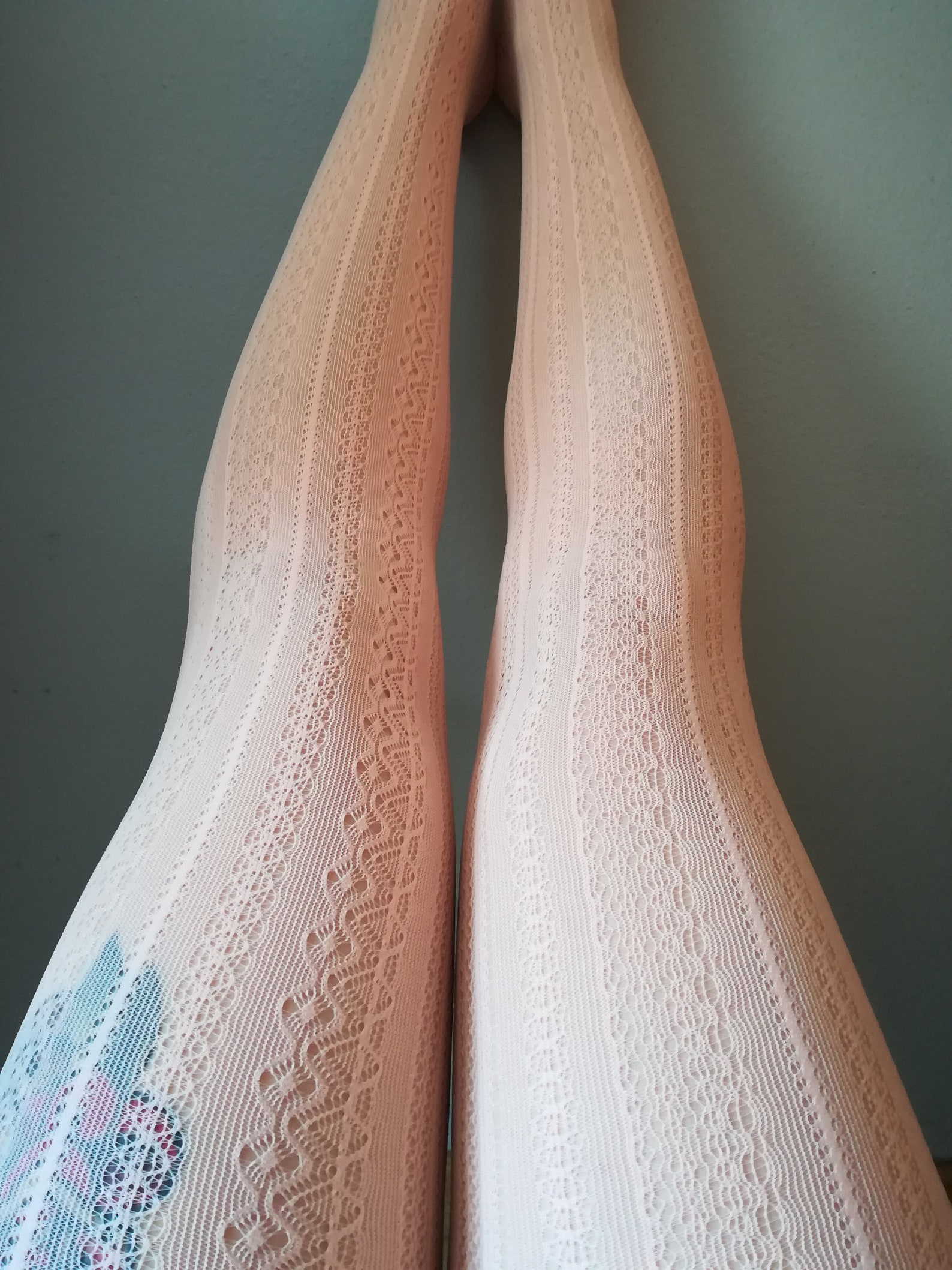 Pink Tights Stockings Lace Pantyhose Suededead - Etsy