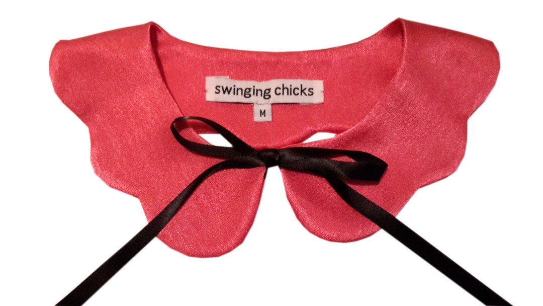 Detachable Scalloped Peter Pan Collar Necklace Bib Retro Inspired Bow ...
