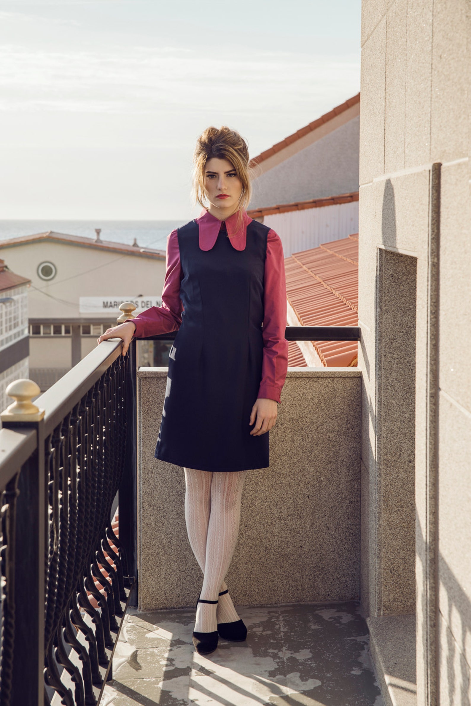 Pinafore Dress 60s Mod Dress Mini Shift Dress Scooter Suedehead Custom ...