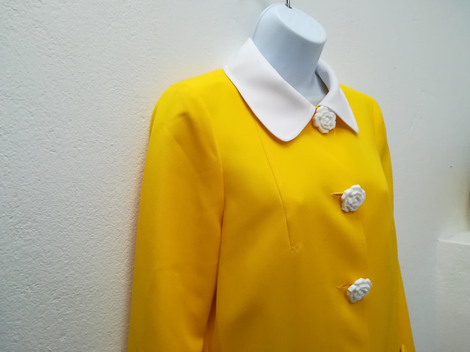 Mod Yellow Dress Coat 1960s Dress Coat Yellow Coat Summer | Etsy UK