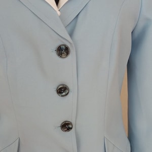 Pan Am Inspired Suit, Stewardess Skirt and Jacket Set, Blue Mod Set ...