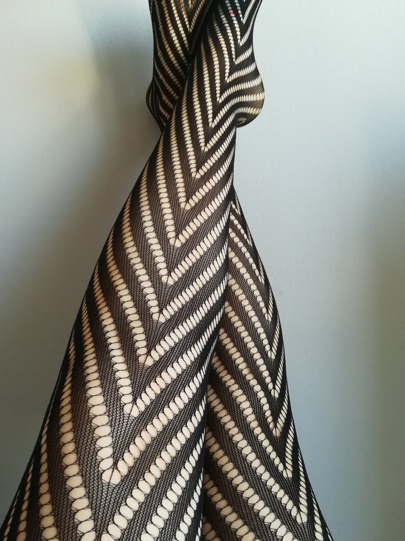 Black Tights Retro Bride Fishnet mod geometric stockings lace | Etsy