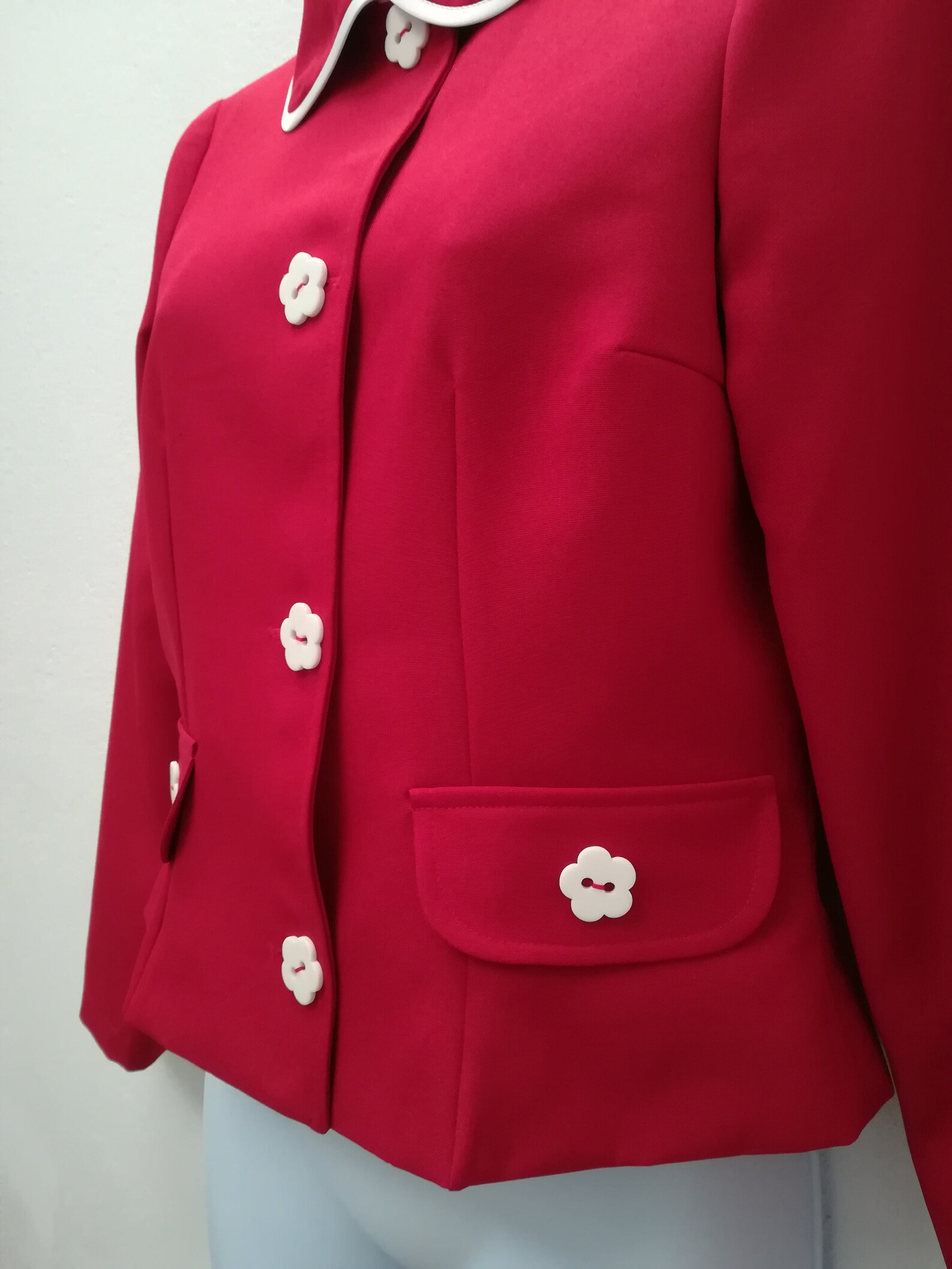 60s Red Mod jacket orange mod set black mod skirt and jacket | Etsy