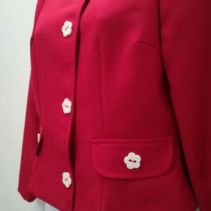 60s Red Mod Jacket, Orange Mod Set, Black Mod Skirt and Jacket - Etsy
