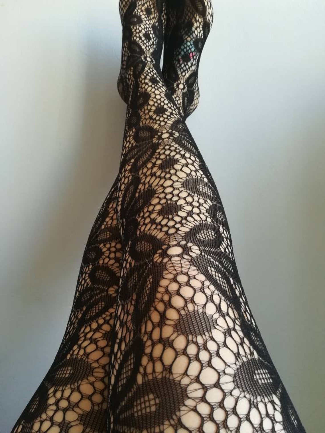 Black Tights Modern Bride Stockings Lace Pantyhose Suededead - Etsy