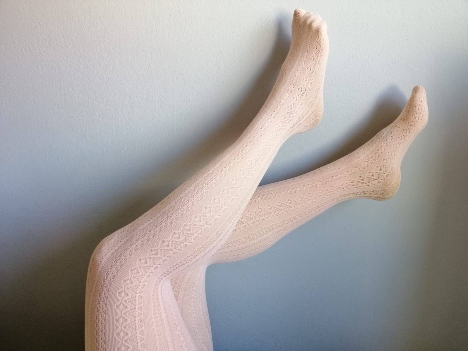 Pink Tights Stockings Lace Pantyhose Suededead | Etsy