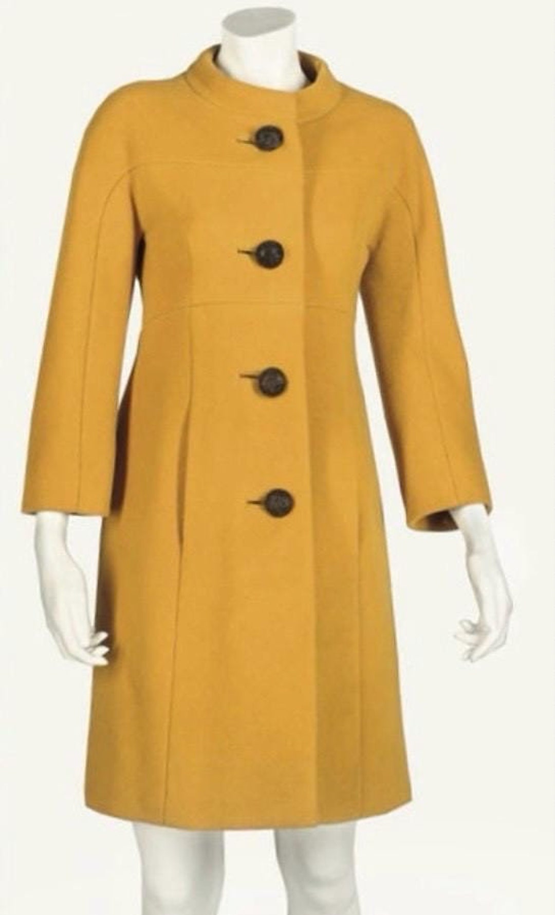 Audrey Inspired Coat, 60s Mustard Coat, Mod 60s Coat, Charade Coat ...