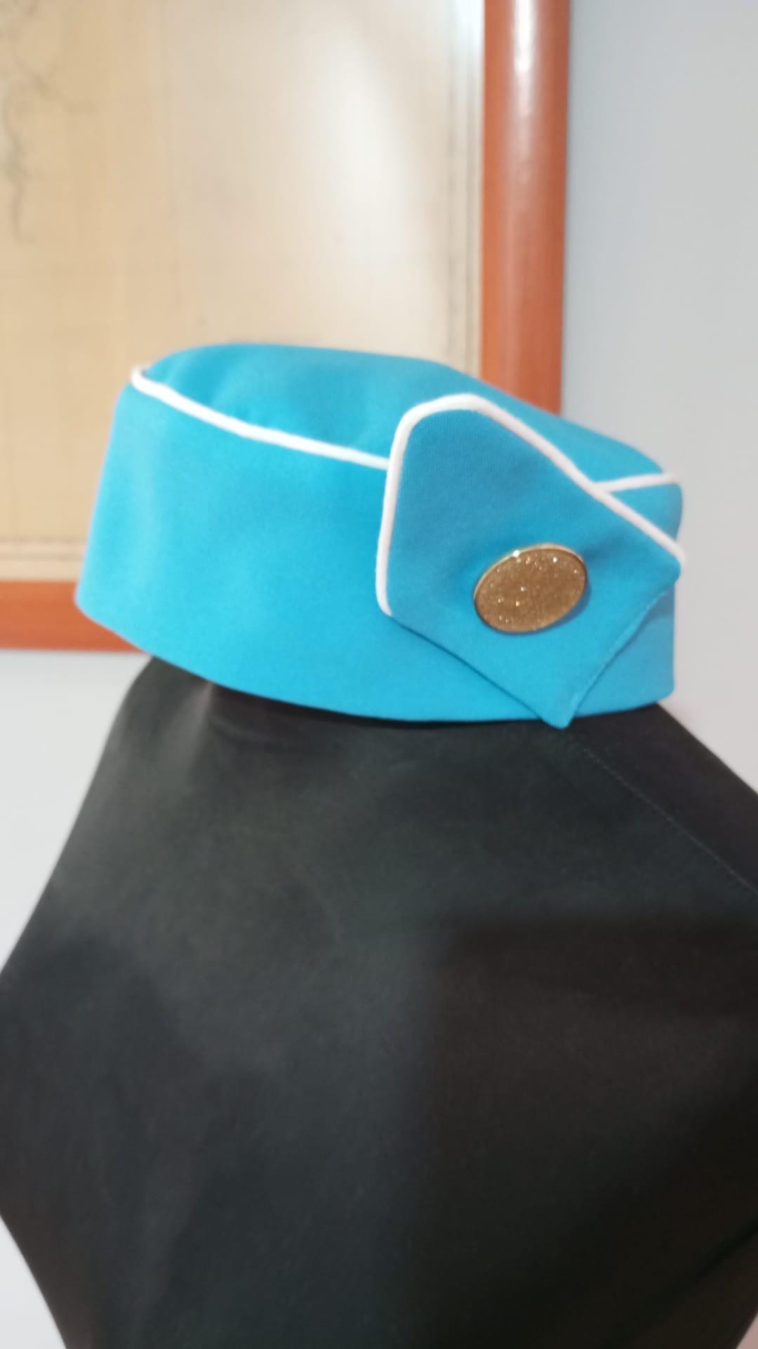 60s Stewardess Hat, Flight Attendant Hat, Handmade Stewardess Hat ...