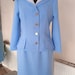 Pan Am Inspired Suit, Stewardess Skirt and Jacket Set, Blue Mod Set ...