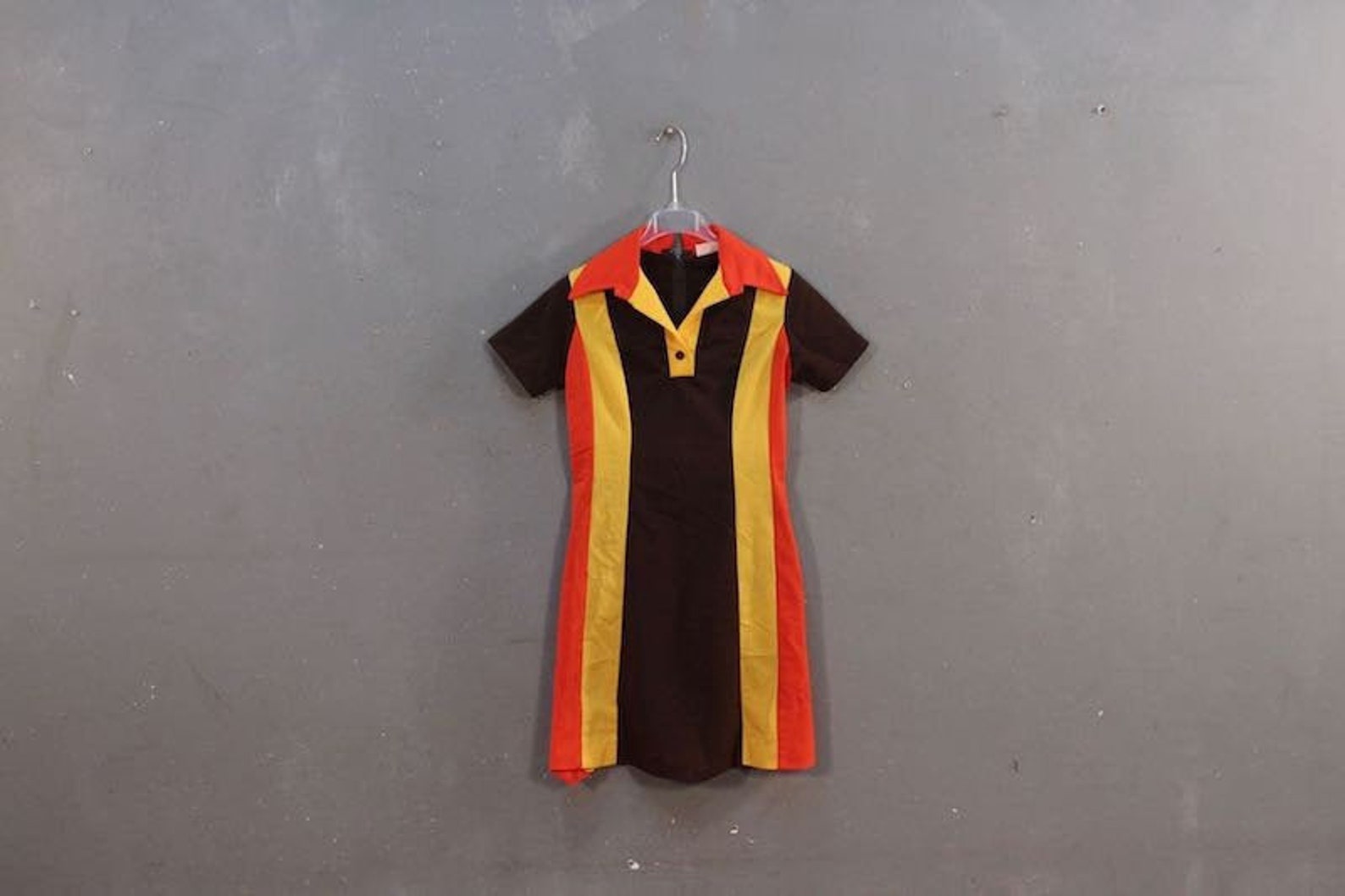 70s Uniform Dress, Fast Food Dress, Burguer Dress, Mod Shift Dress, 60s ...