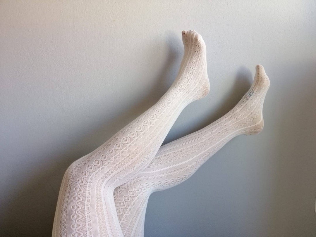 White Tights, Bride Cream Tights, Wedding Tights, Stockings, Lace ...