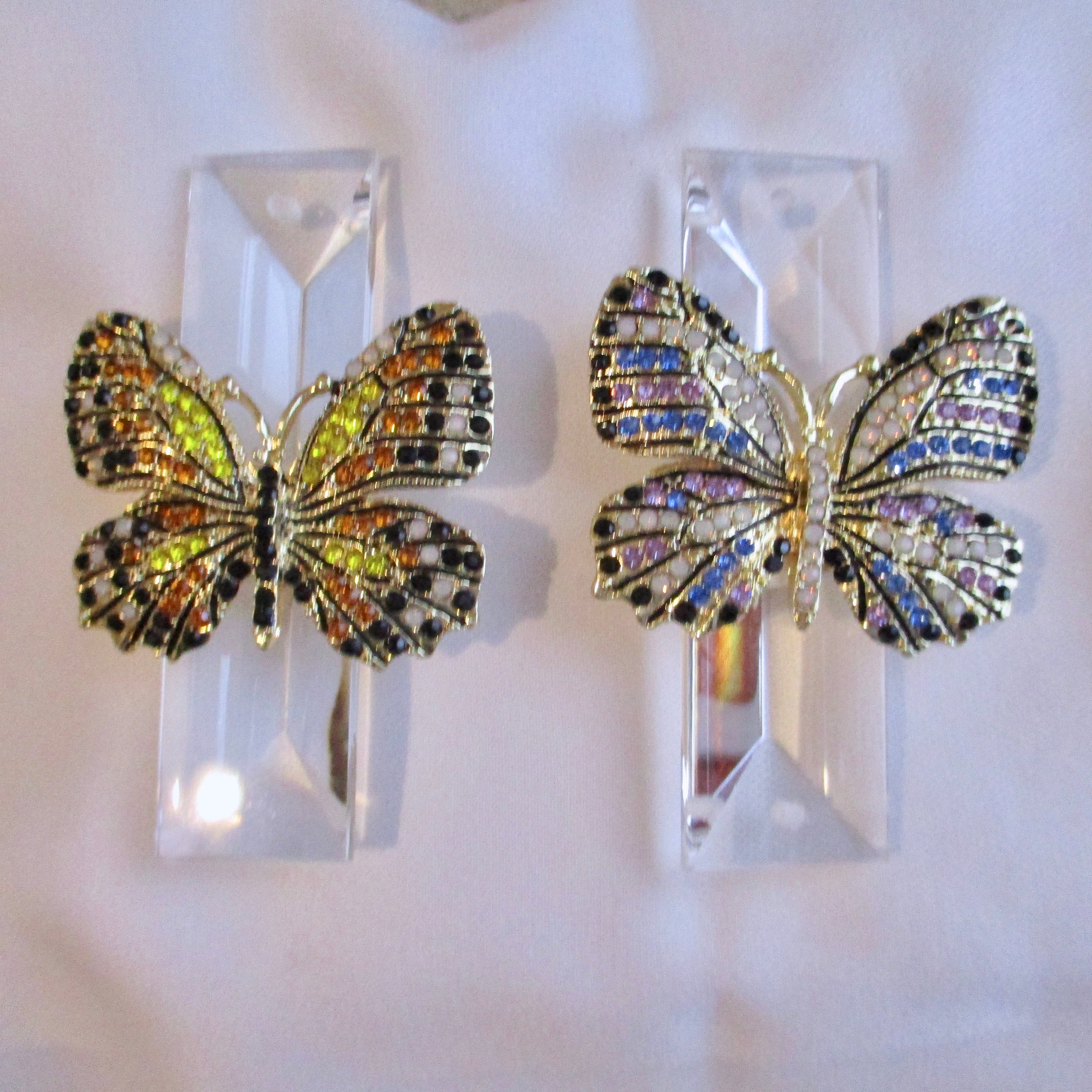 Butterfly Decorated Crystal Crystal Butterfly Decorated | Etsy