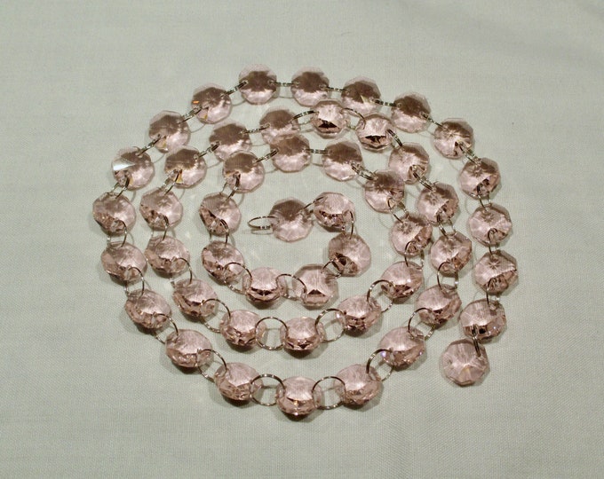 1 Yard 3 Ft. PINK Chandelier Crystals Bead Garland Chain - Etsy