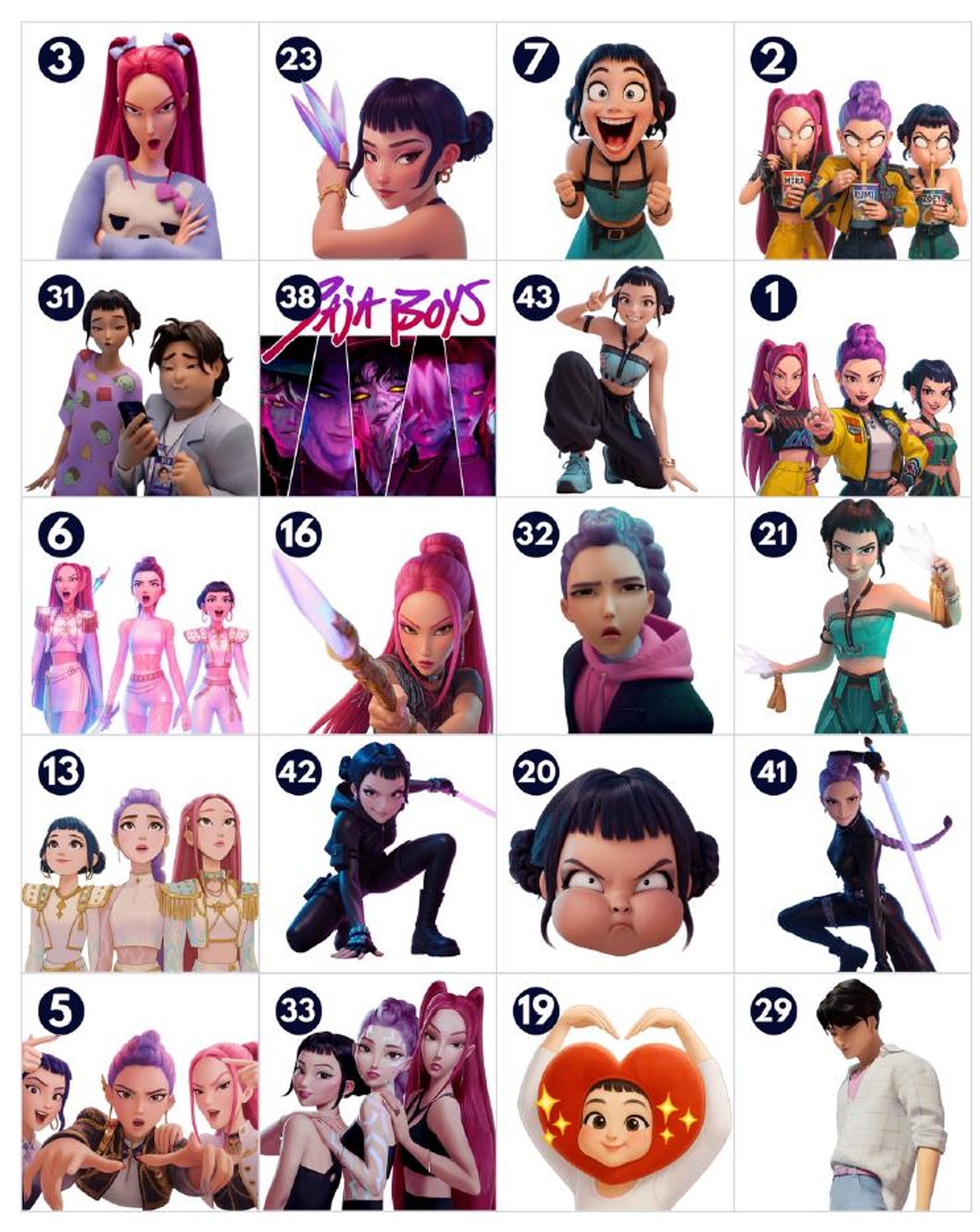K-pop Demon Hunters Bingo Cards Printable | Kpop Party Game | Bingo PDF ...