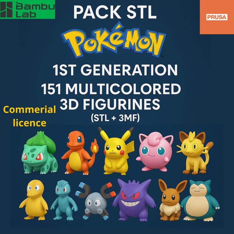 Pokemons Stl Files - Etsy