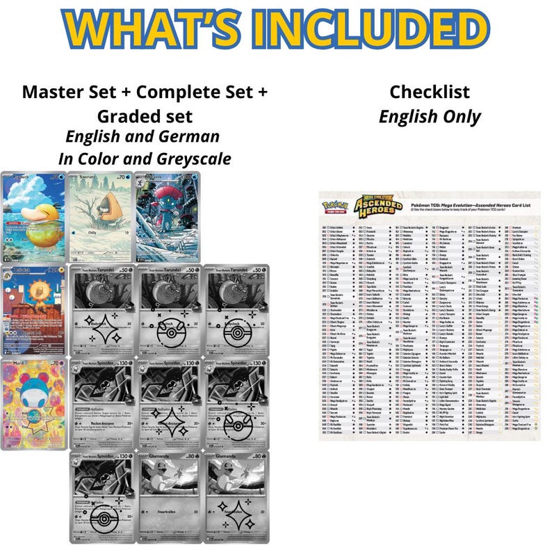 Ascended Heroes Set Printable – Master and Complete Sets + Graded ...