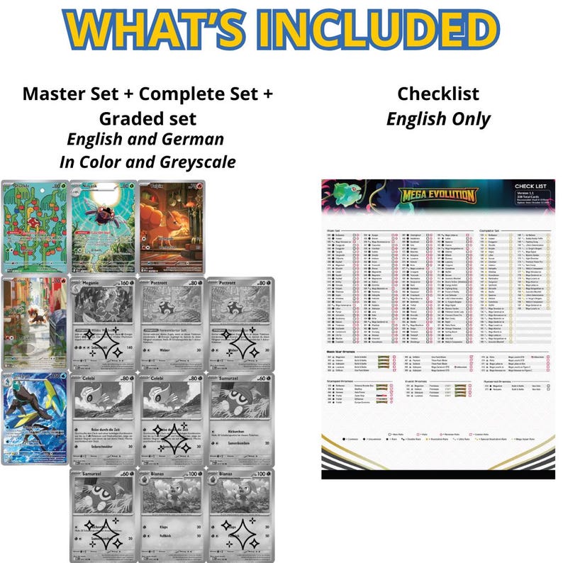 Mega Evolution Set Printable – Master and Complete Sets + Graded ...