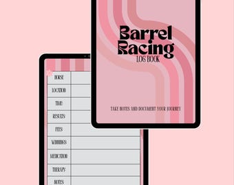 Barrel Racing Log Book, Barrel Racing Record Book, Horse Gifts, Horse ...